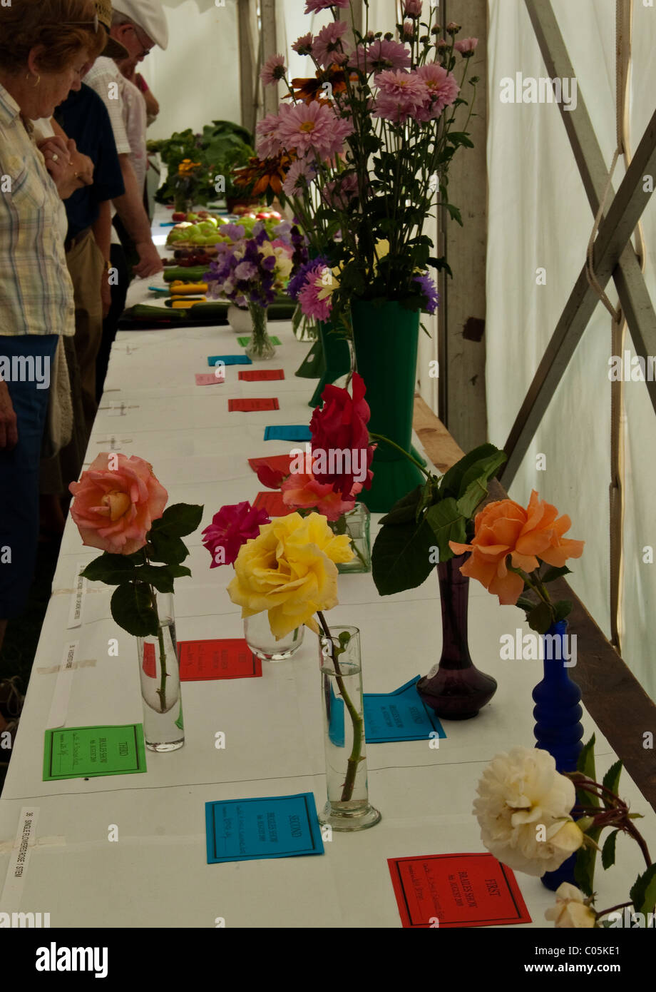 Village horticultural, flower and produce show, Brailes, Warwickshire ...