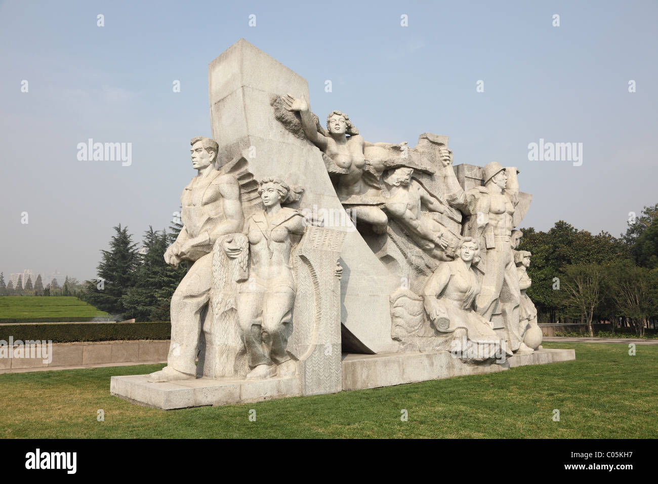 Monument at the Long Hua Martyrs' Cemetery in Shanghai, China Stock ...