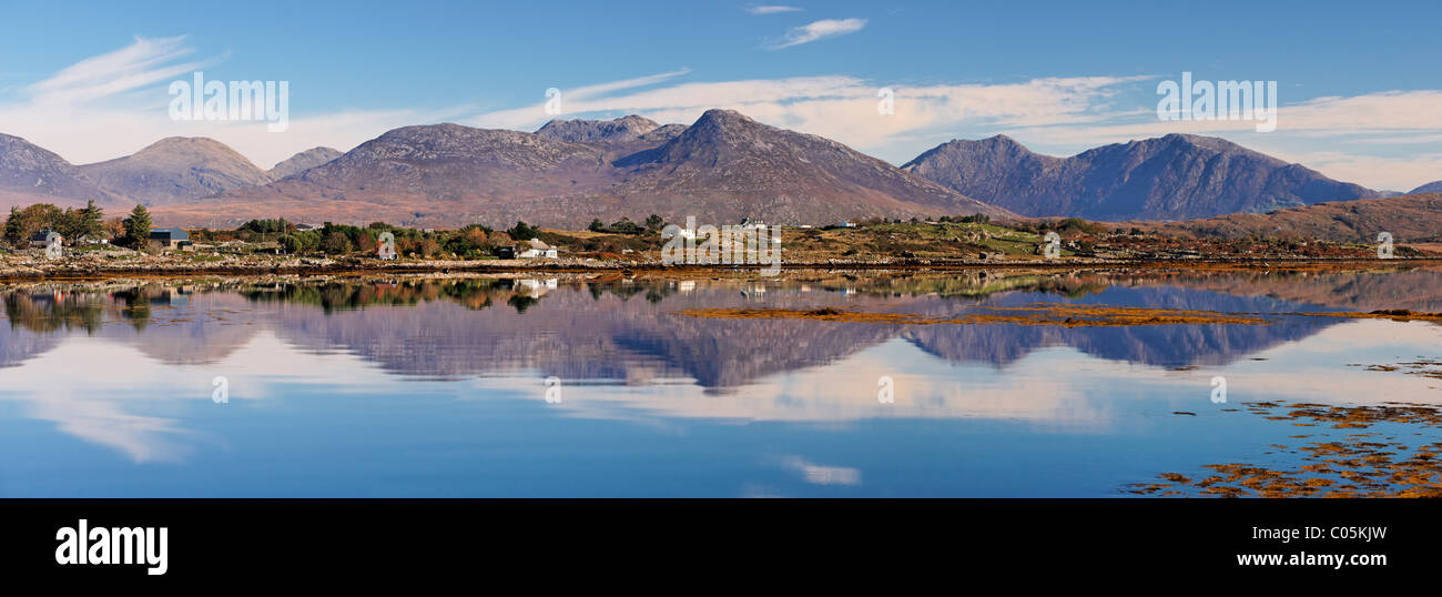 The Twelve Pins from Inis Ni, near Roundstone, Connemara, County Galway ...