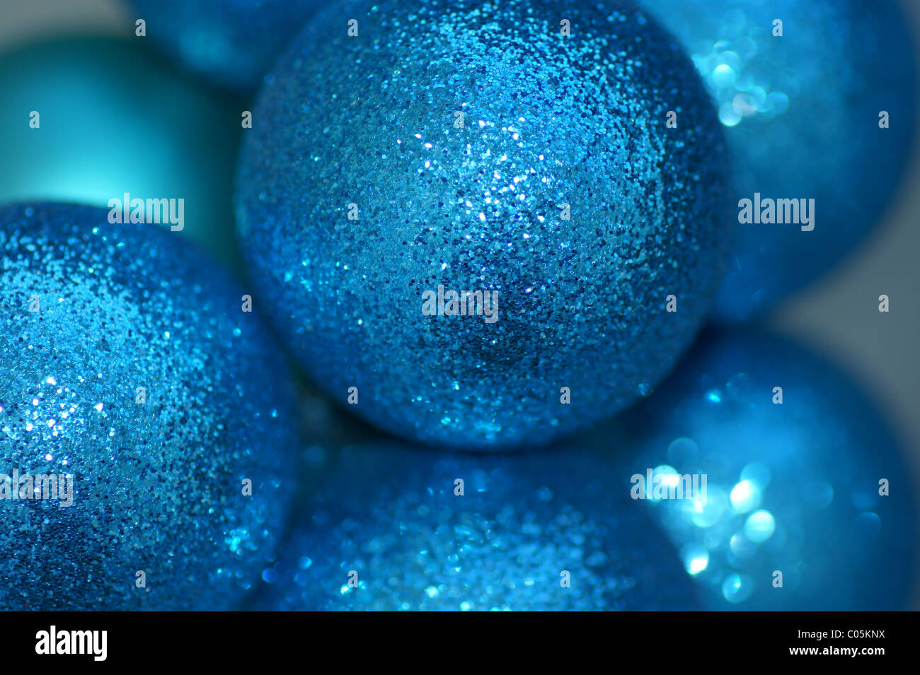 Turquoise Christmas decorations Stock Photo - Alamy