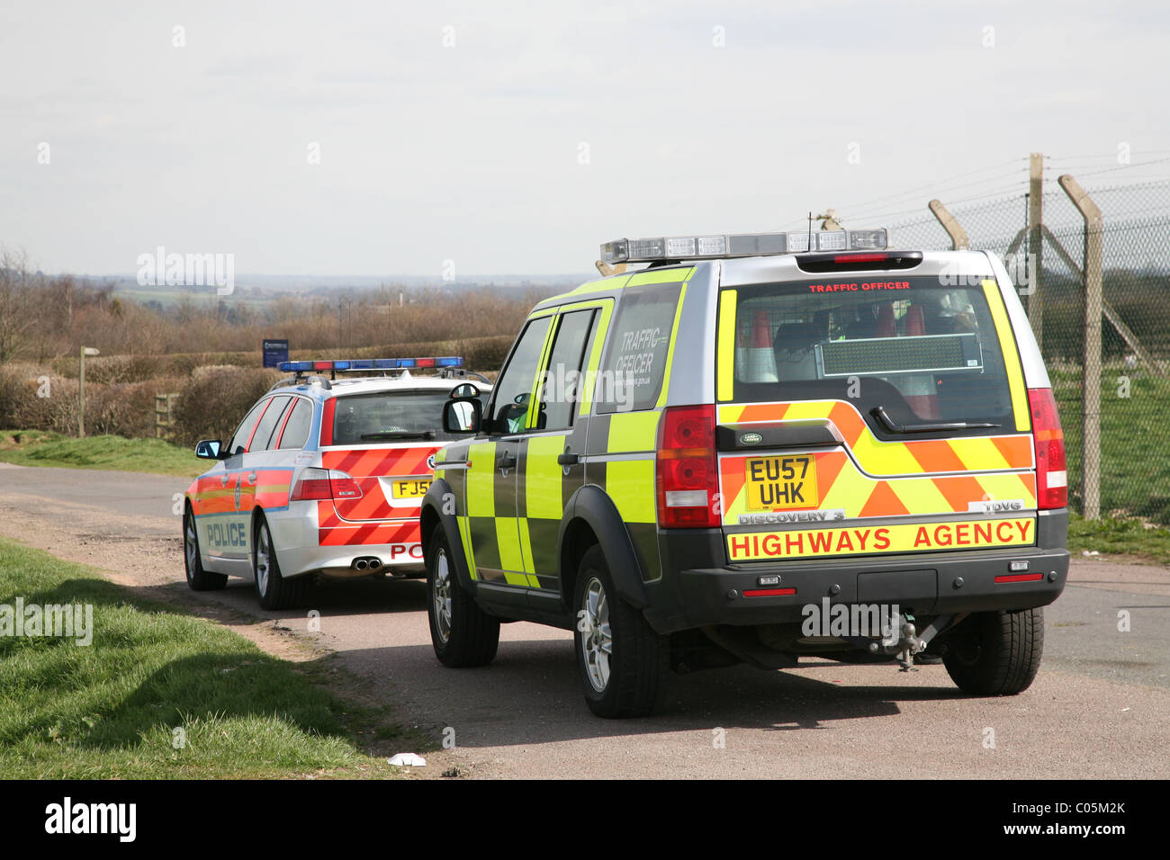 highways agency vehicle on patrol at the east midlands airport with the ...