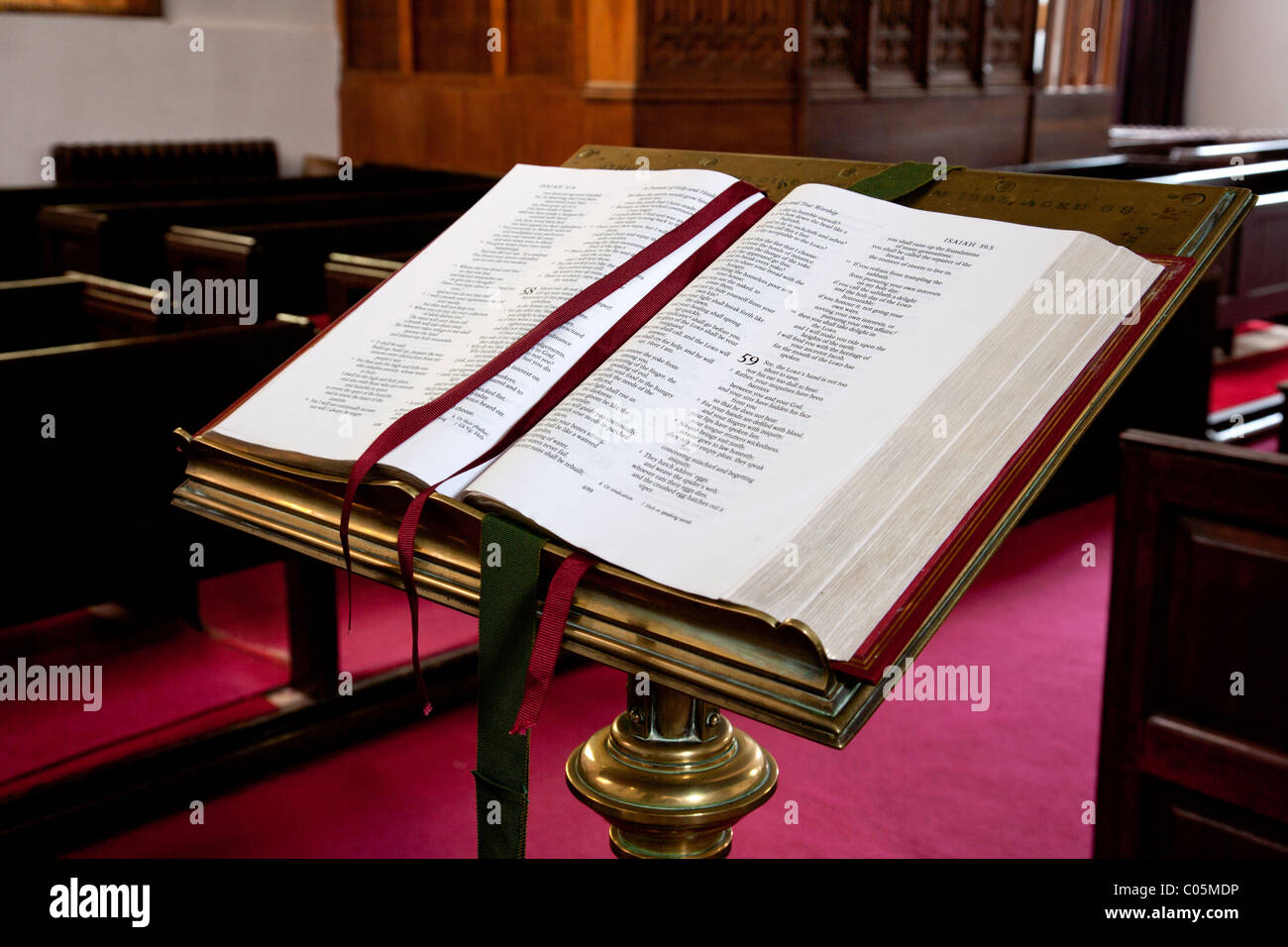 Bible on lectern, Anglican Church of Ireland, Adare County Limerick ...