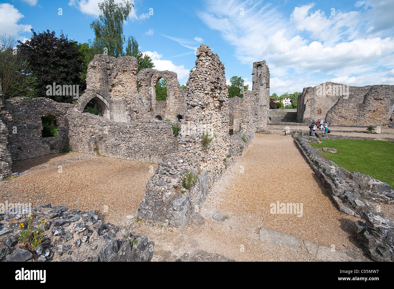 Wolvesey Castle ruin just outside Winchester town centre, Hampshire ...