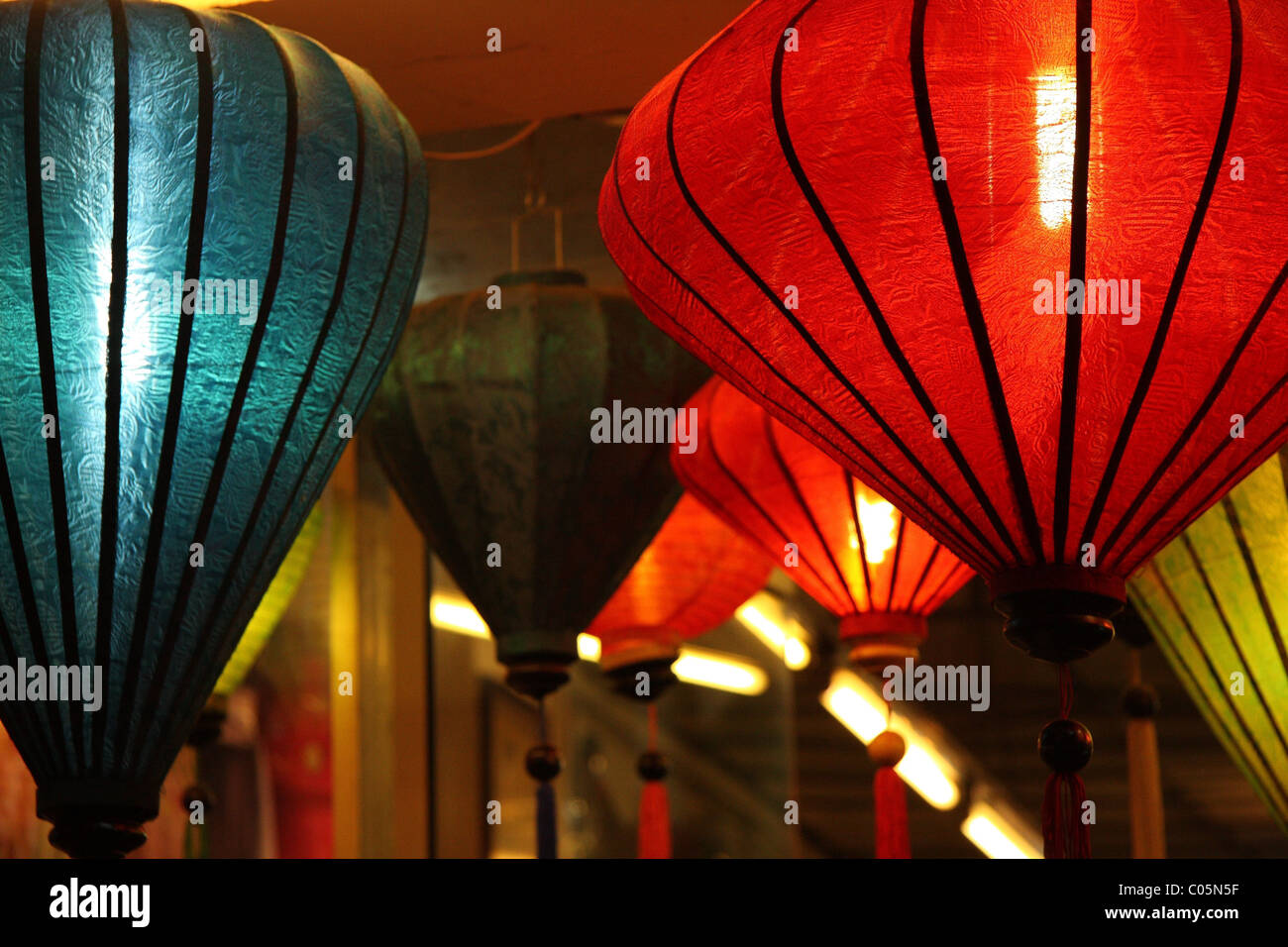 Asian colored lanterns Stock Photo - Alamy