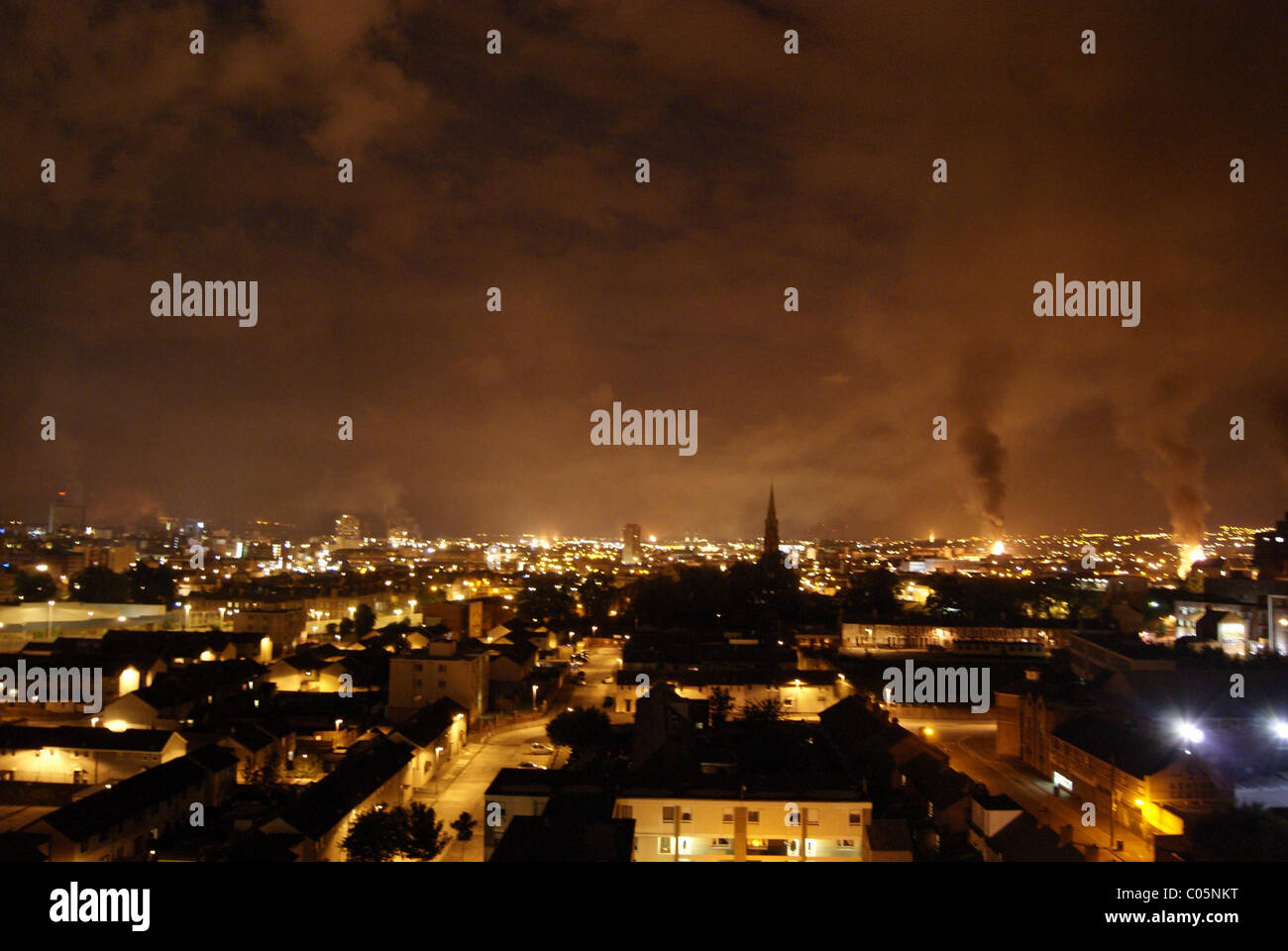 Bonfire on 11th Night, Belfast Stock Photo - Alamy