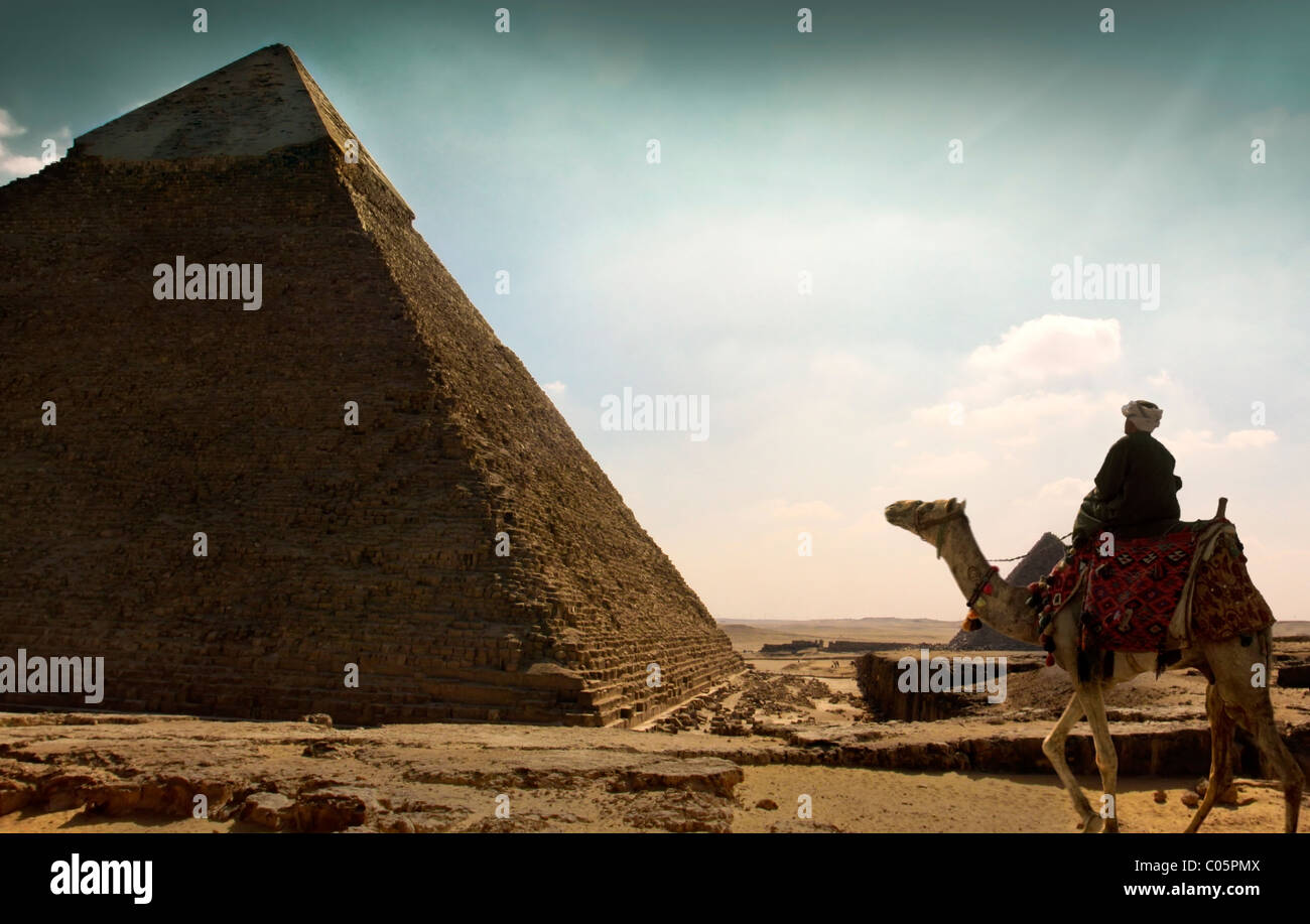 giza pyramids, cairo, egypt Stock Photo - Alamy