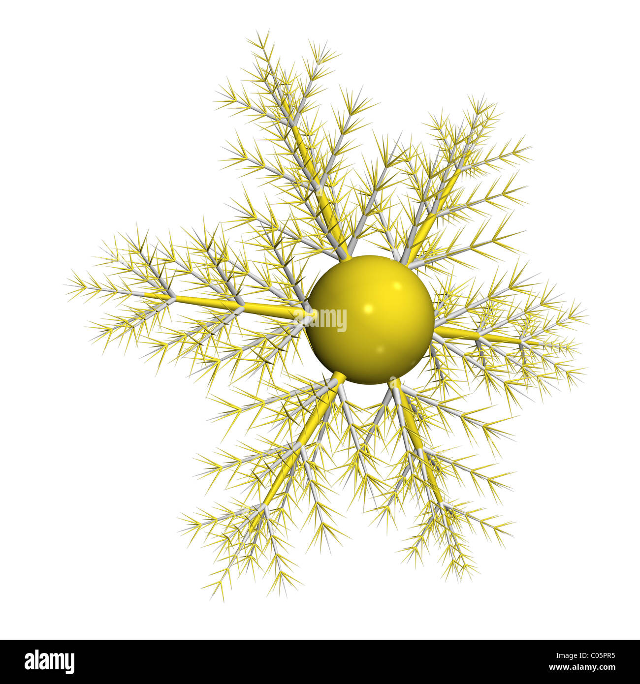 Yellow snowflake on a white background, it is isolated, 3d Stock Photo ...