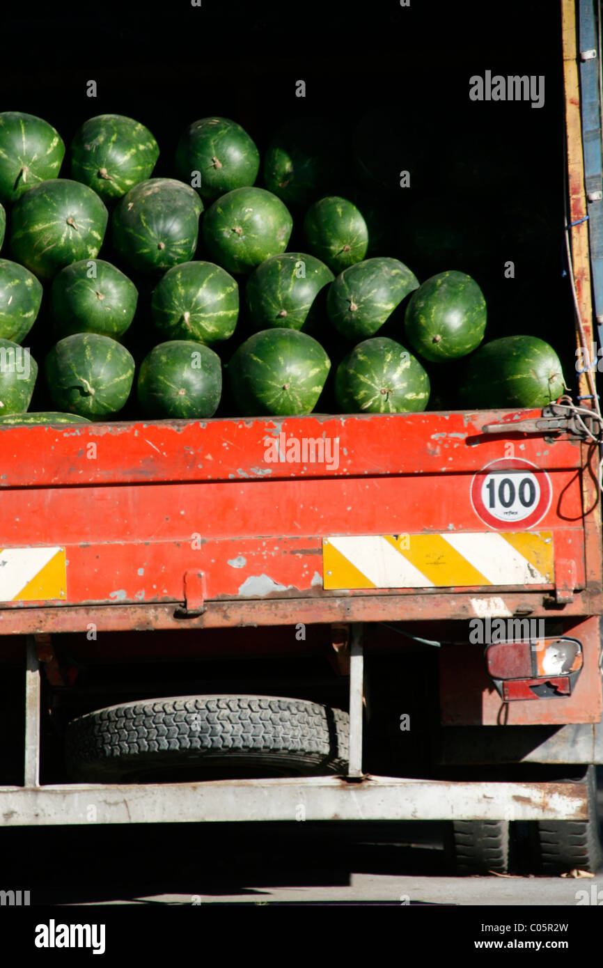 watermelon seller in rome, italy Stock Photo - Alamy