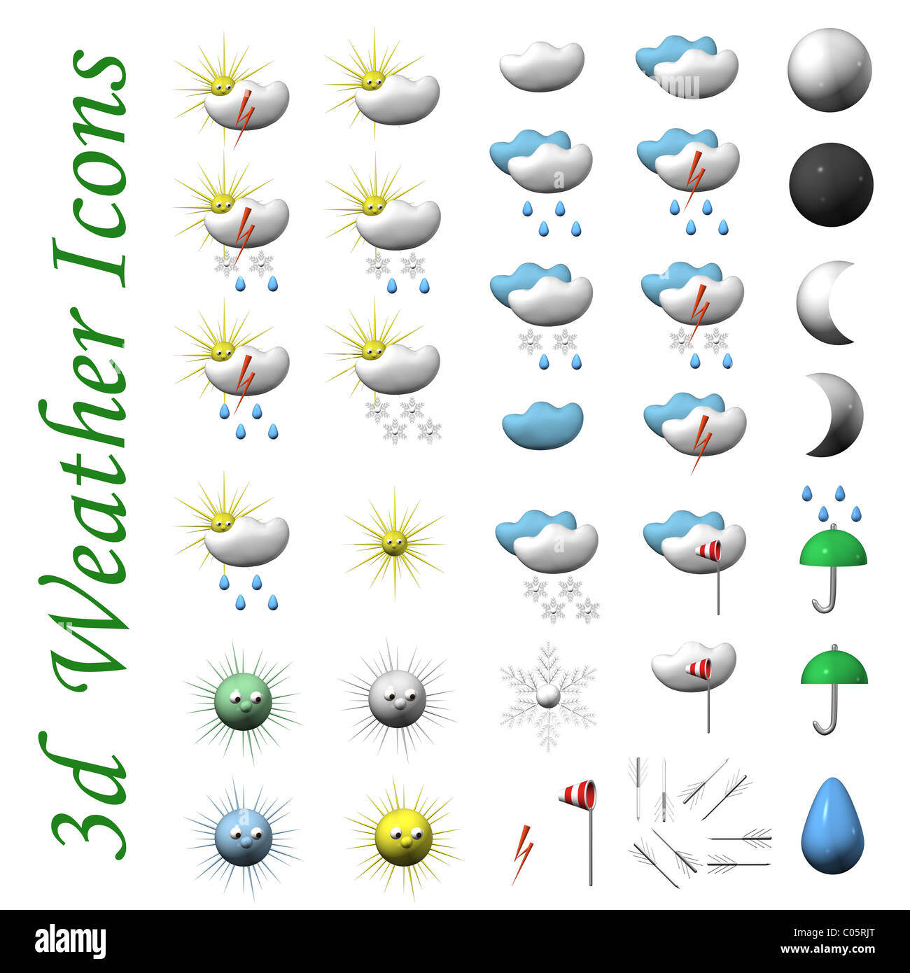 Weather Forecast Symbols Stock Photos & Weather Forecast Symbols Stock ...
