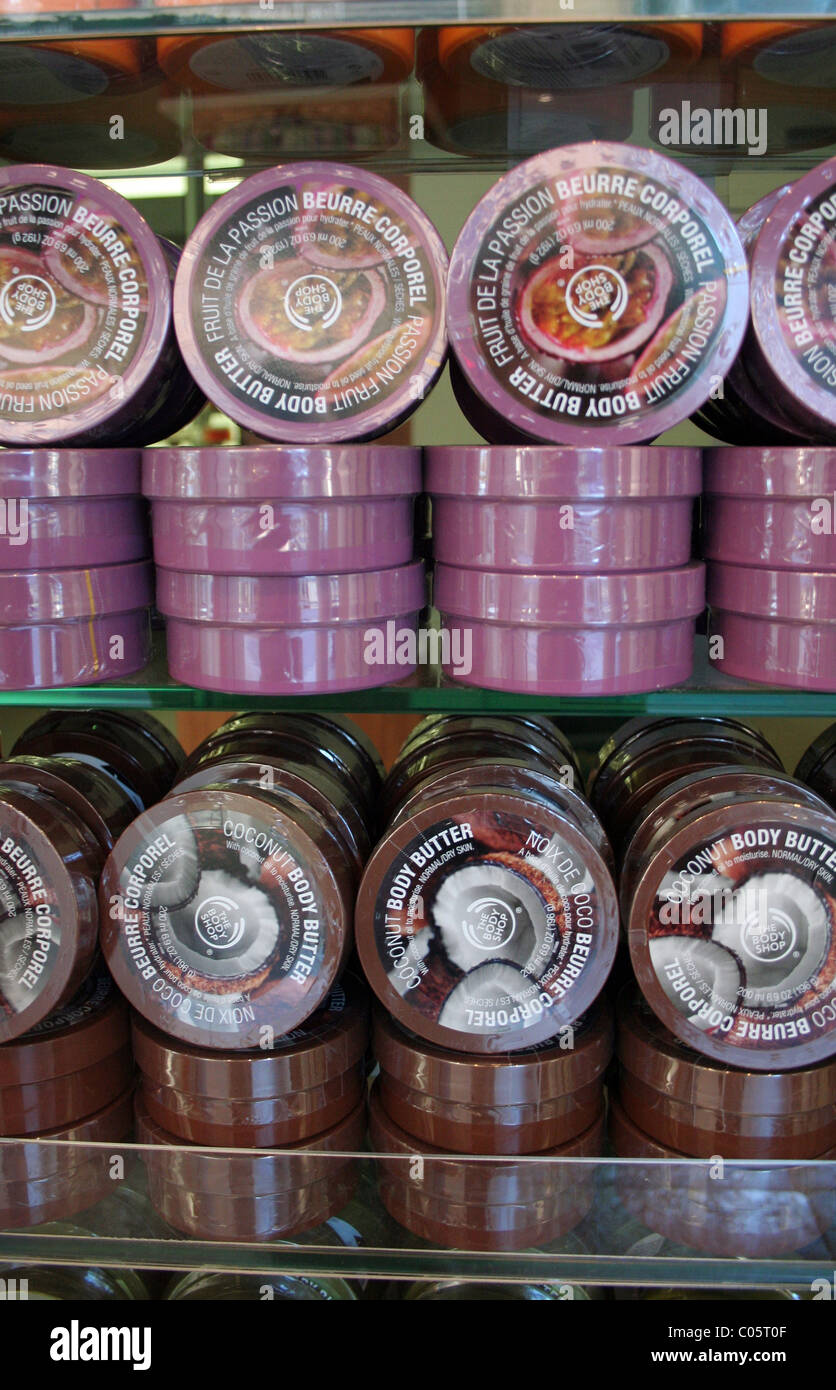 Front window display of The Body Shop, Sydney, New South Wales ...