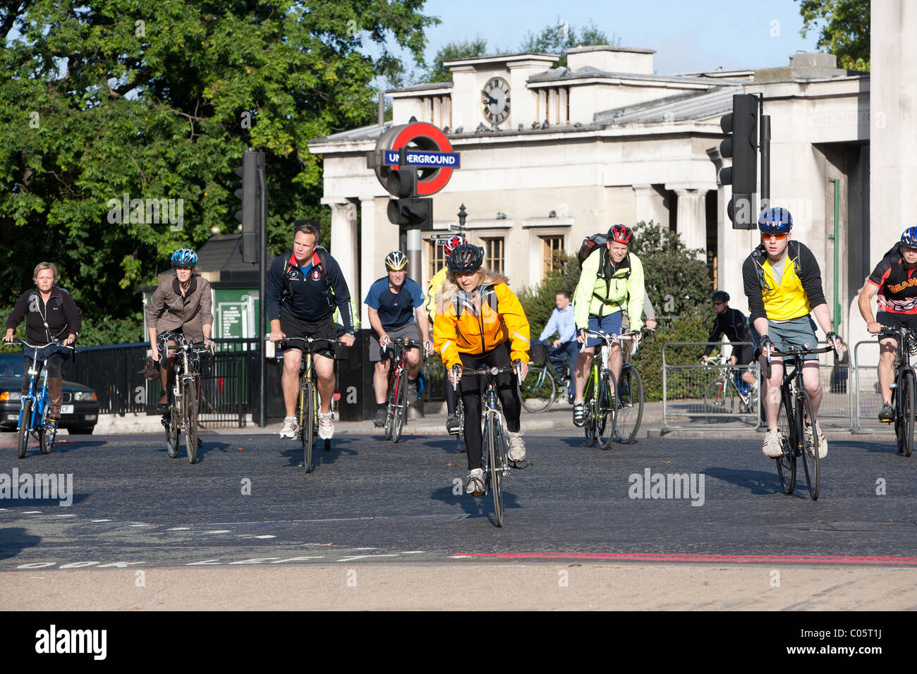 Training cyclists city park road bike hi-res stock photography and ...