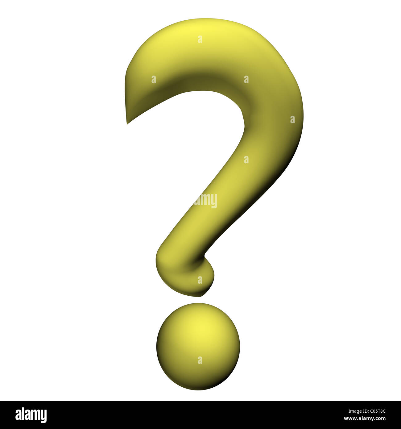 Question mark, 3d, a white background Stock Photo - Alamy