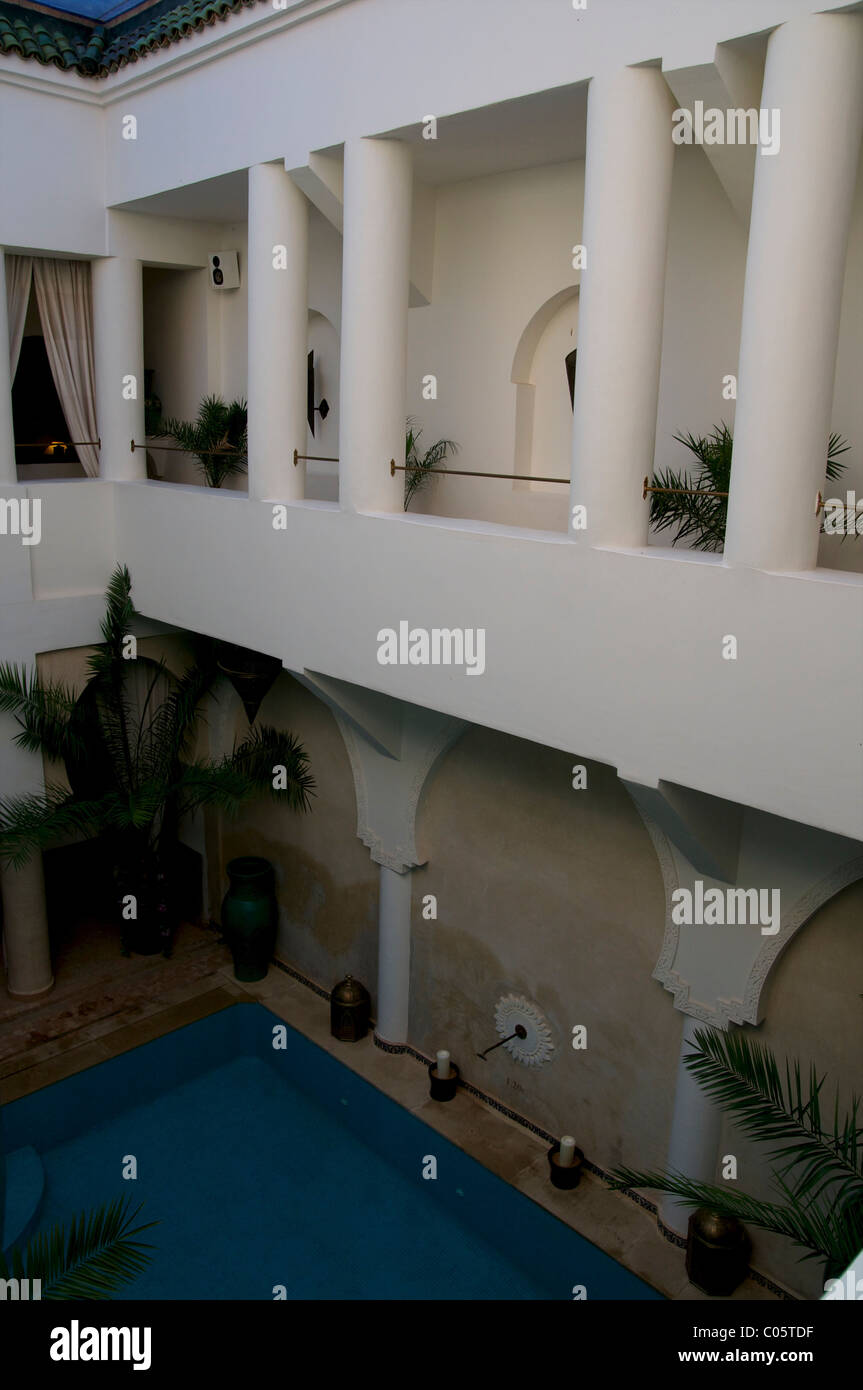 Interior of a Riad in Marrakech Morocco Stock Photo - Alamy