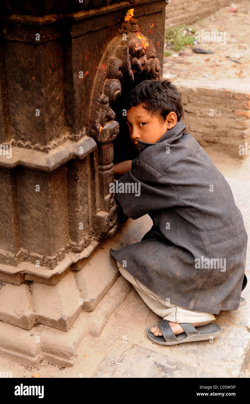 young nepalese boy praying ,peoples lives ( the nepalis ) , life in ...