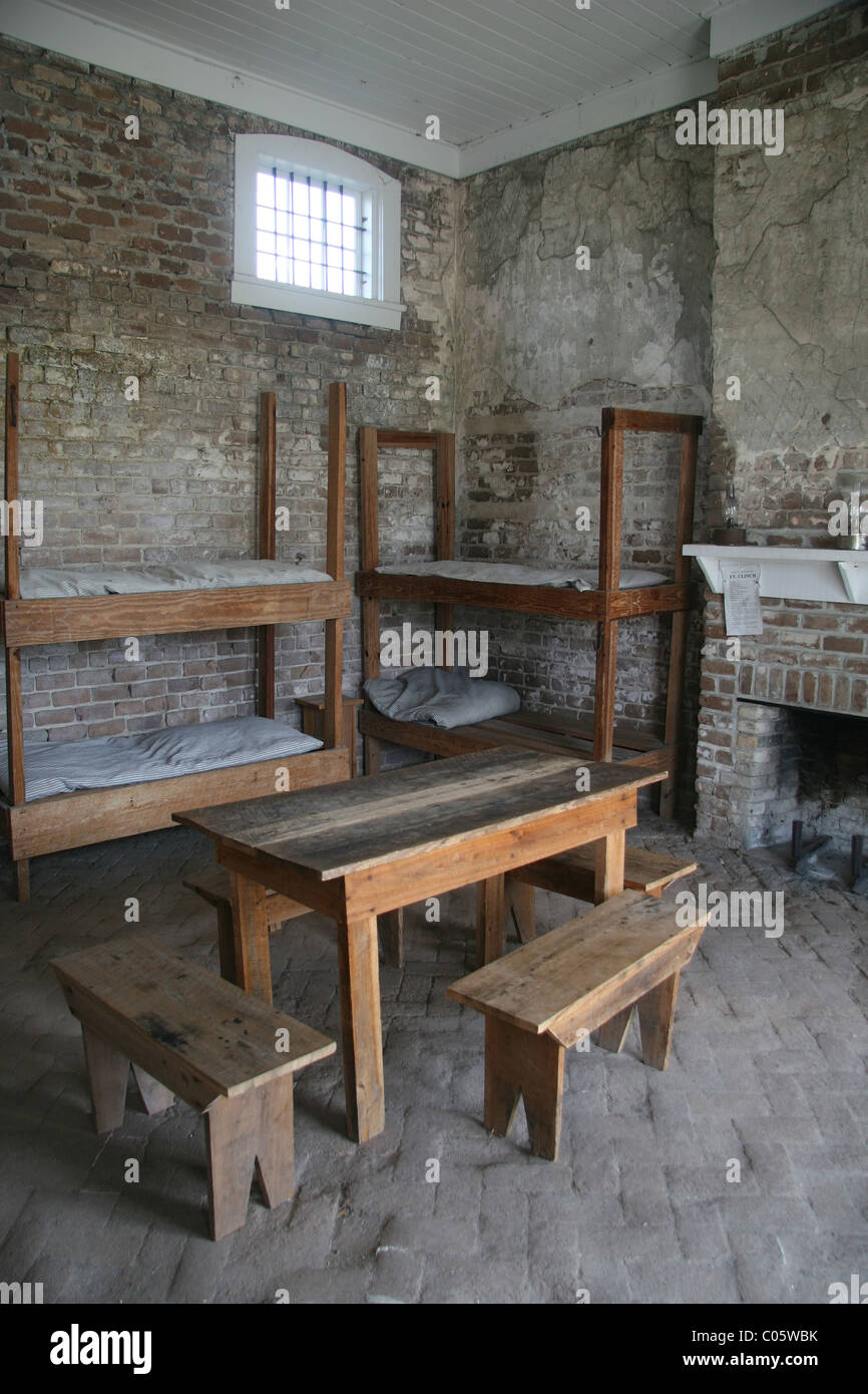 Soldier barracks at Civil War-era Fort Clinch, Fernandina Beach ...