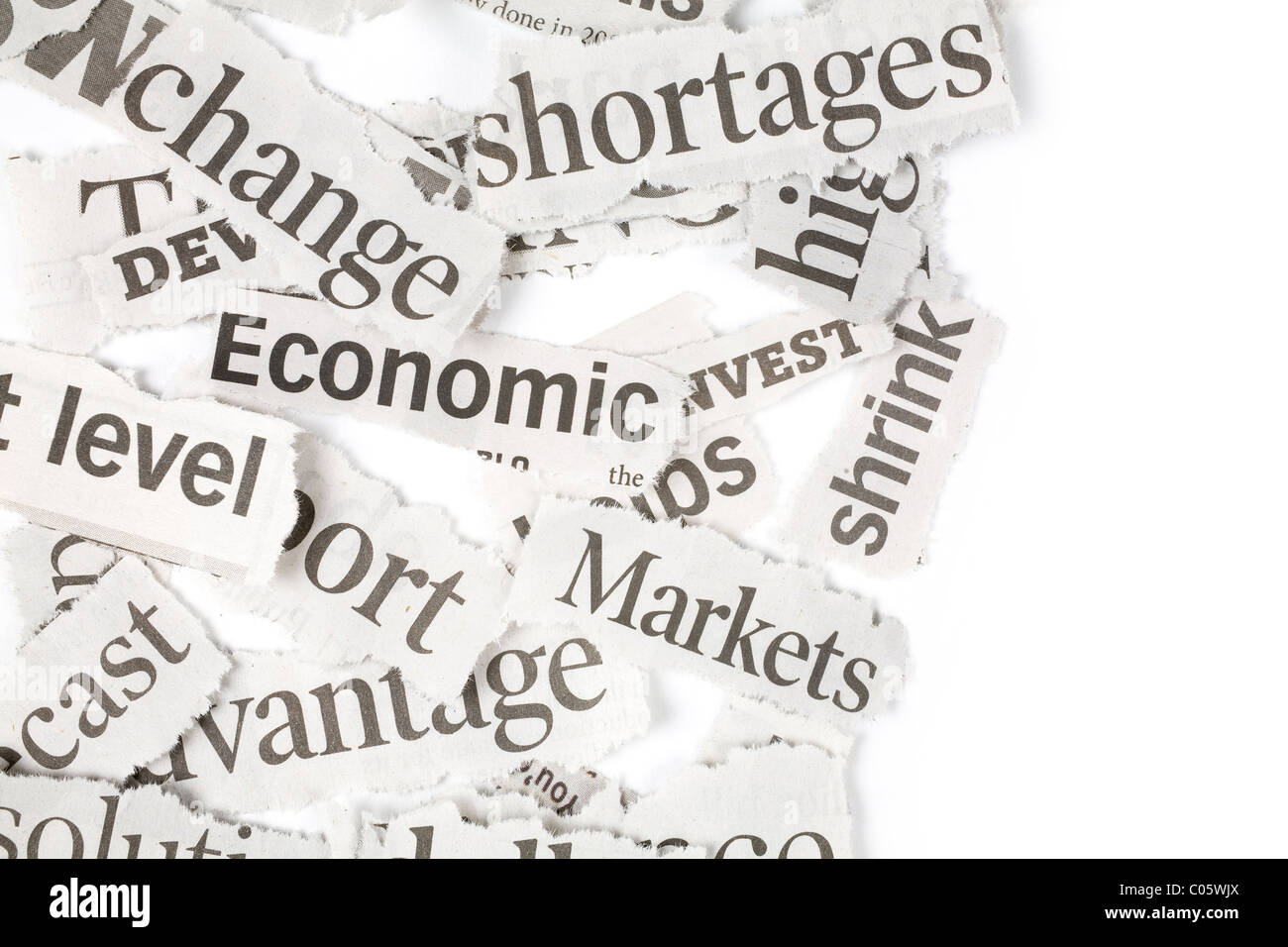 Newspaper Headlines close up for background Stock Photo - Alamy