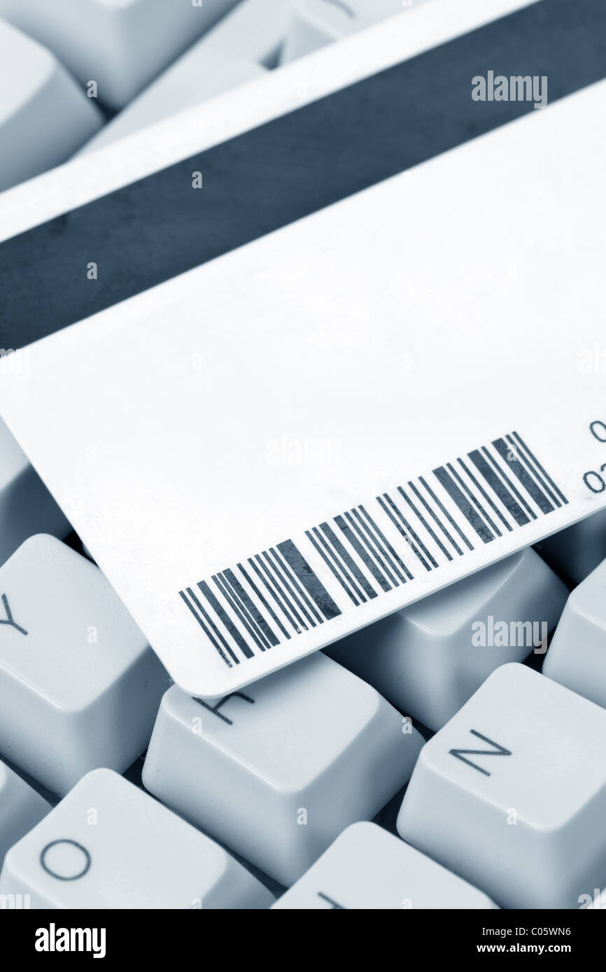 Plastic Digital Data Card and keyboard close up Stock Photo - Alamy