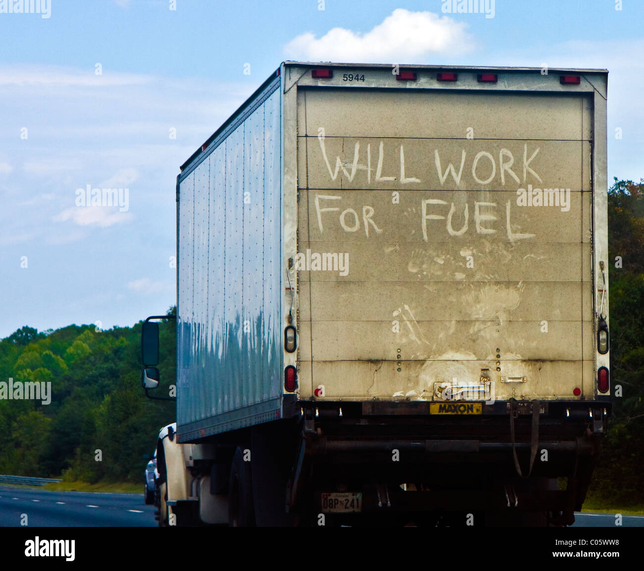Slogan vehicle truck lorry hi-res stock photography and images - Alamy