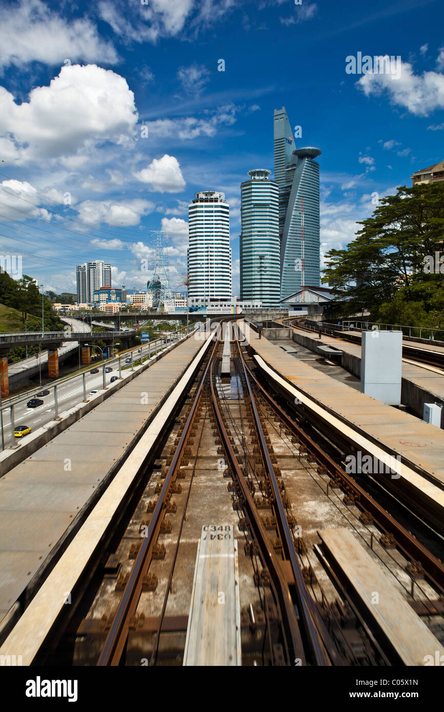 Approaching Bangsar Station on the Putra LRT in Kuala Lumpur Stock ...