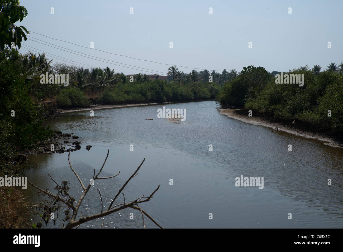 Baga River Arpora Stock Photo - Alamy