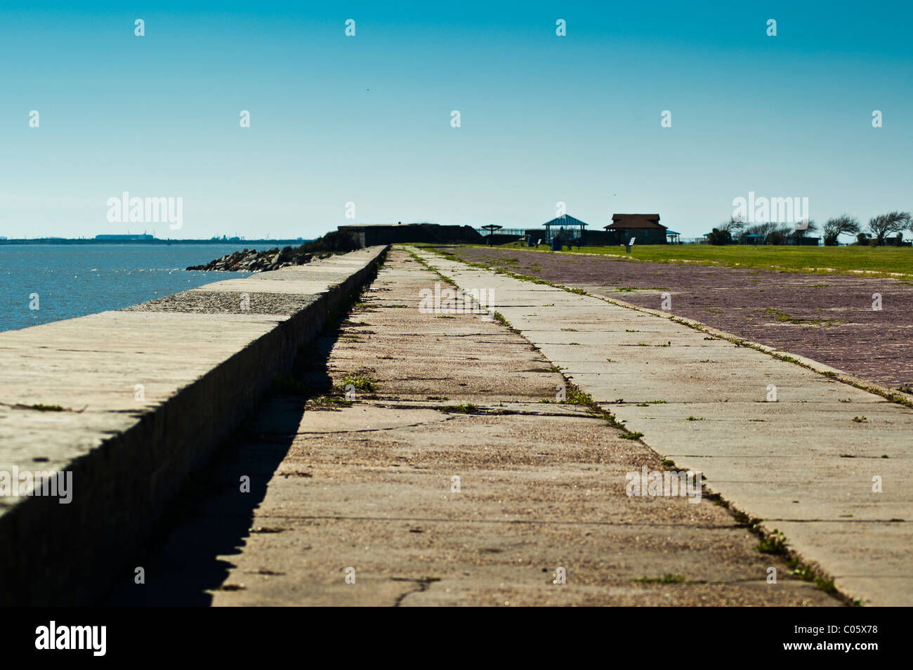 Fortifications at Fort Travis Park, Galveston, Texas Stock Photo - Alamy