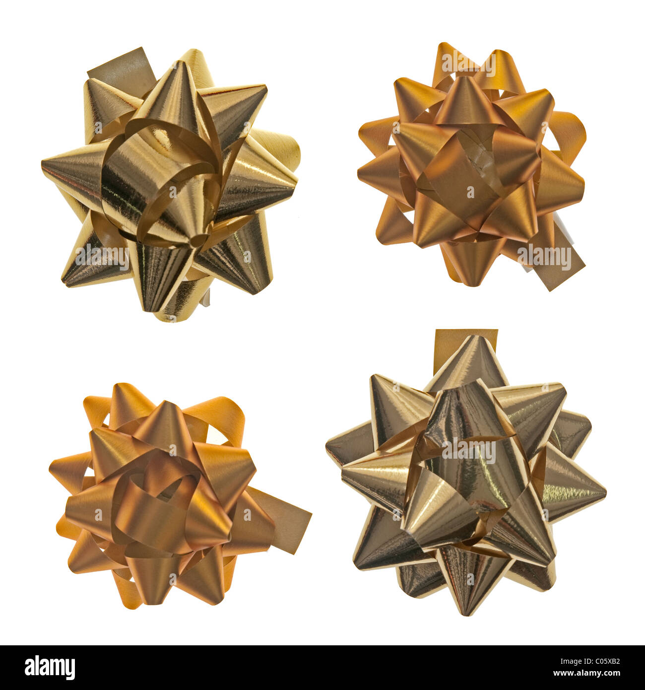 Four shiny bows isolated on the white background Stock Photo - Alamy