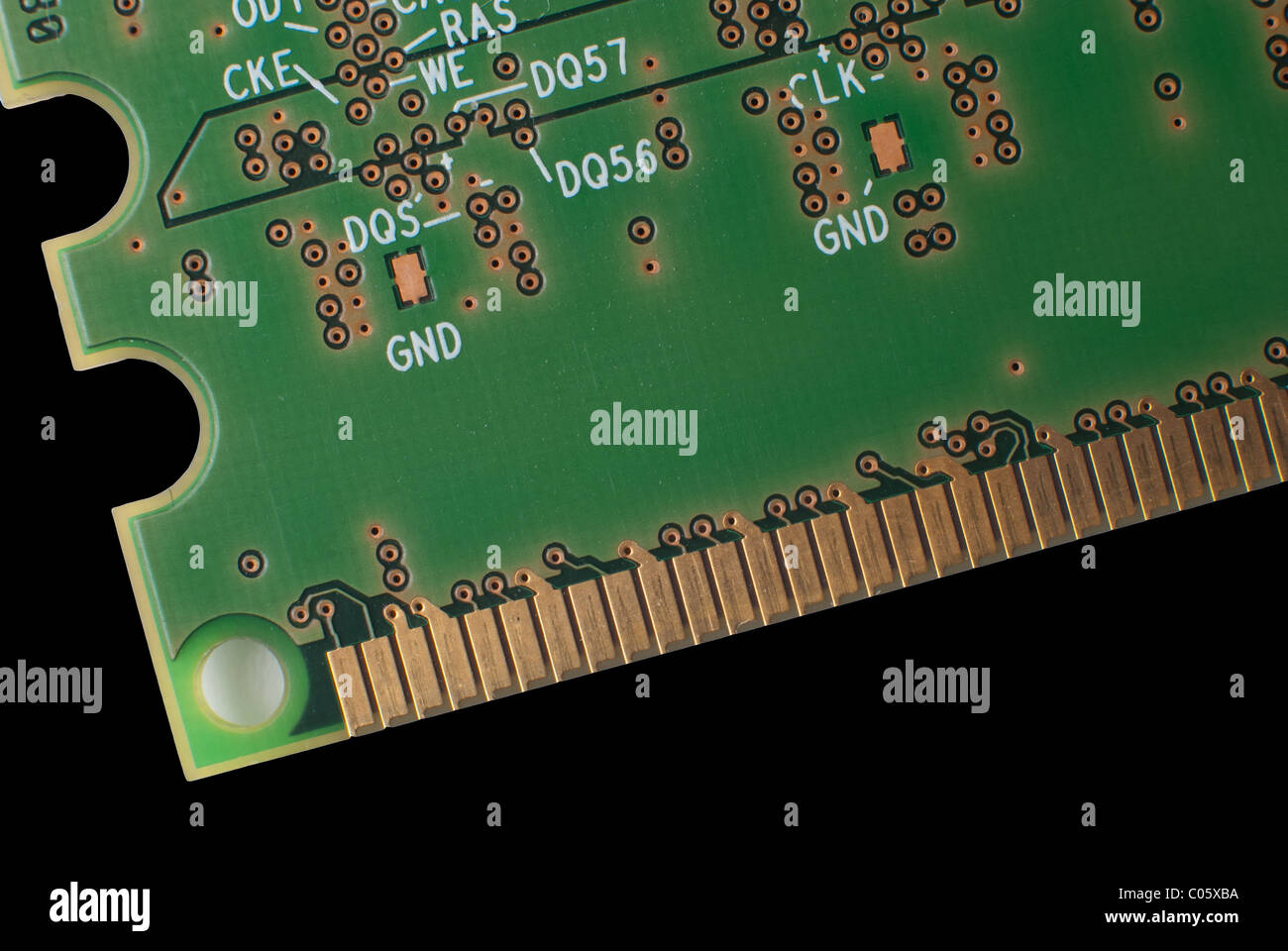 Ram memory isolated on black background Stock Photo - Alamy