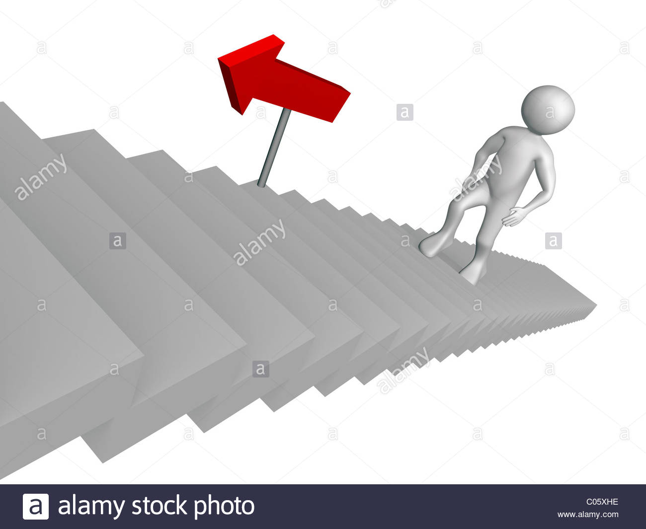 Figure Going Up Stairs High Resolution Stock Photography and Images - Alamy