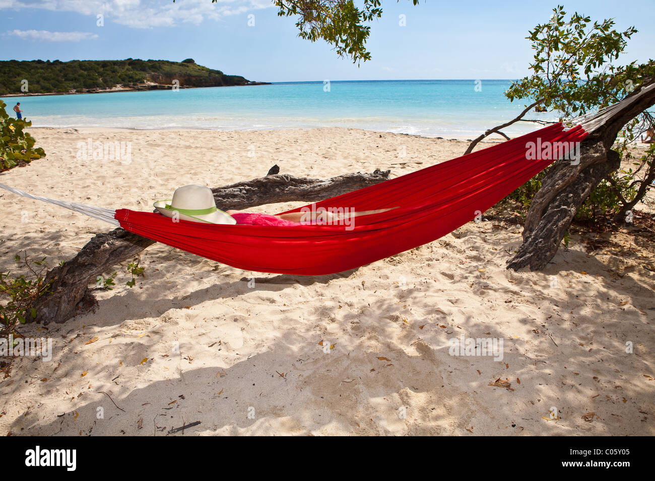 Hammock on La Playuela beach at Cabo Rojo wildlife preserve Puerto Rico ...