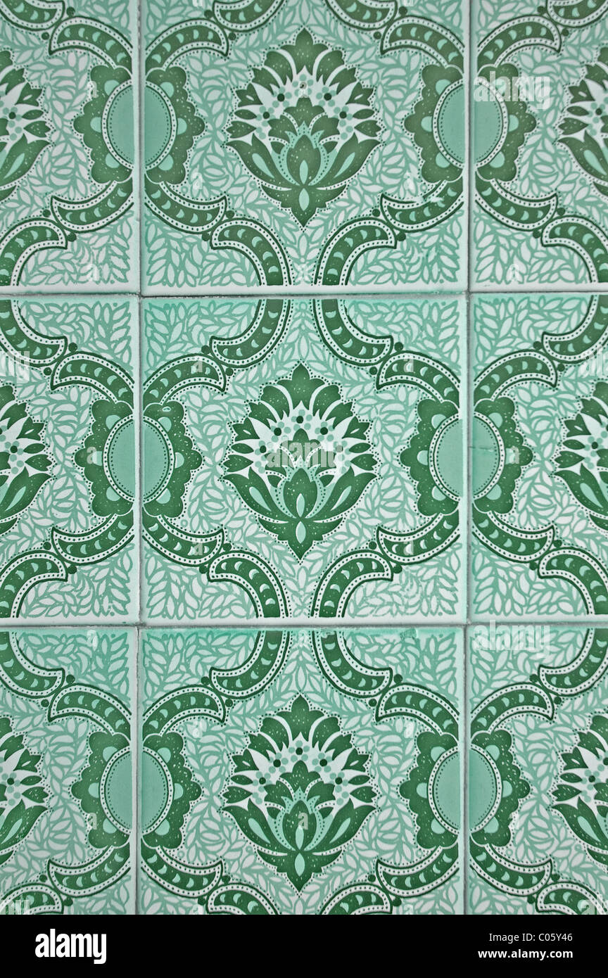 Traditional Portuguese azulejos - painted ceramic tilework Stock Photo ...