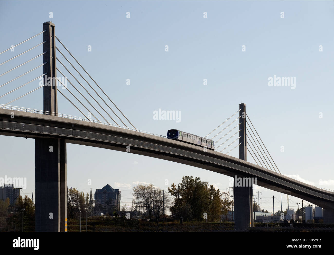 Sky Train line to Richmond Stock Photo - Alamy