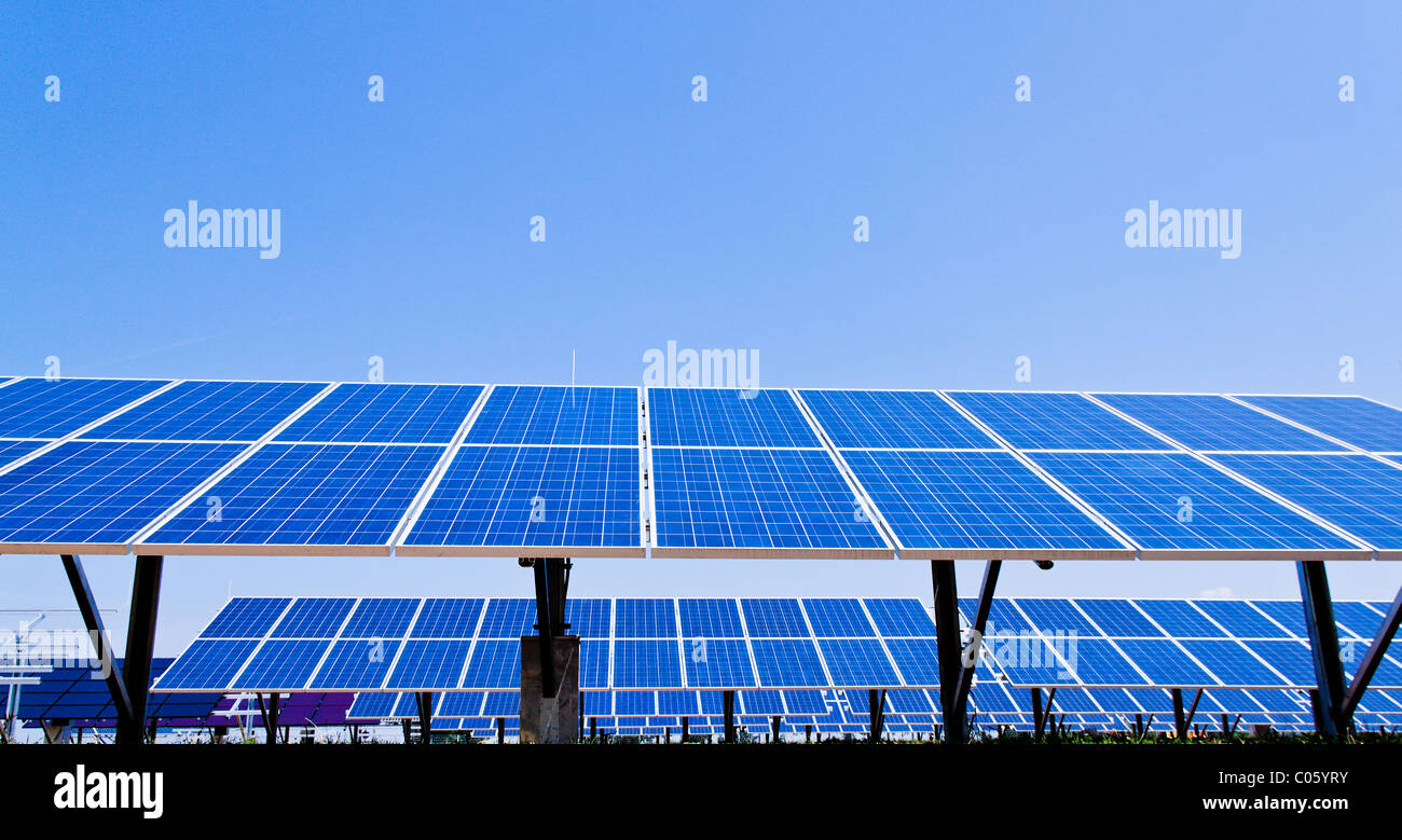Alternative solar energy. Solar energy power plant Stock Photo - Alamy
