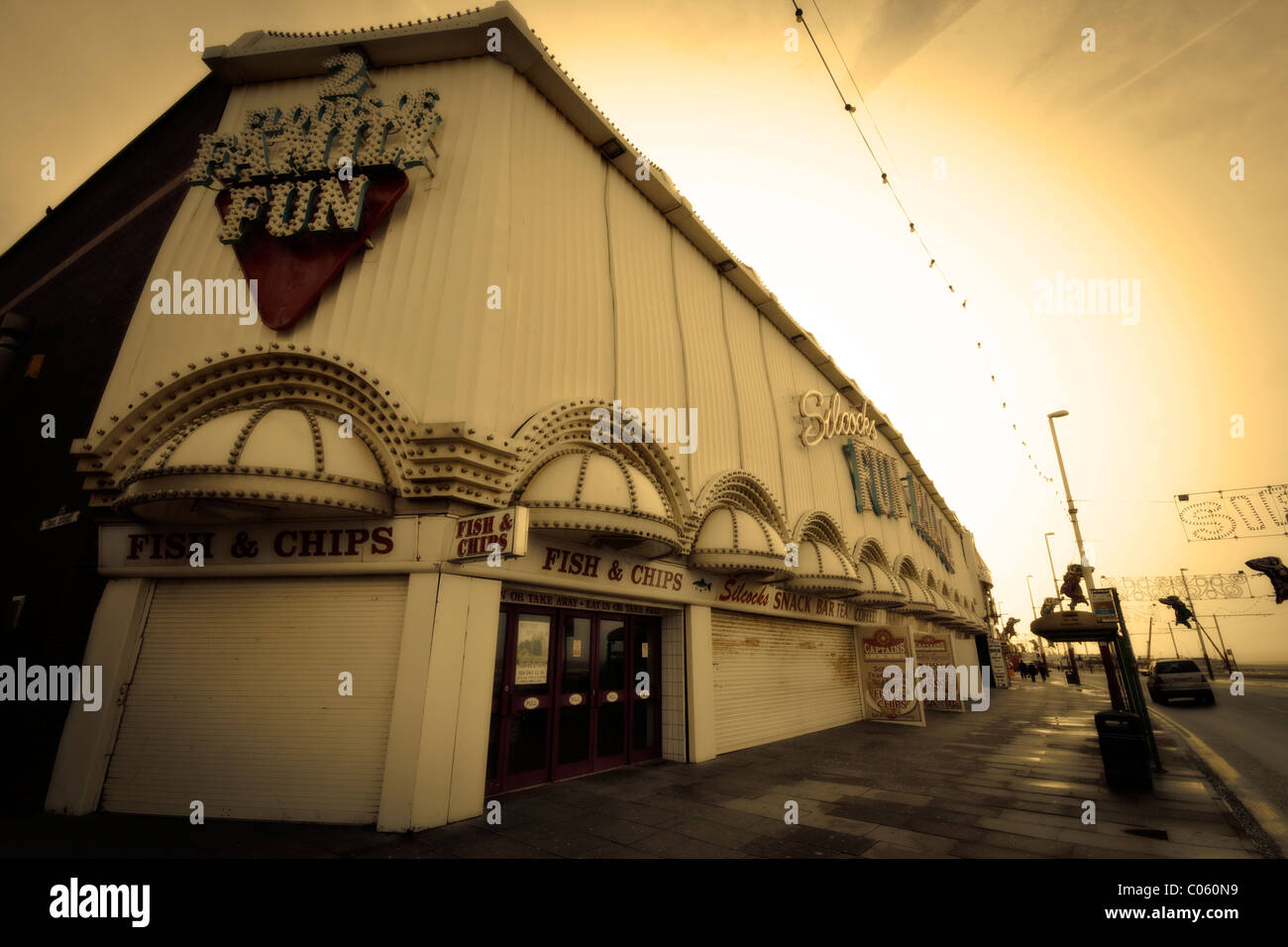 2 Floors of Family Fun building in Blackpool Stock Photo - Alamy