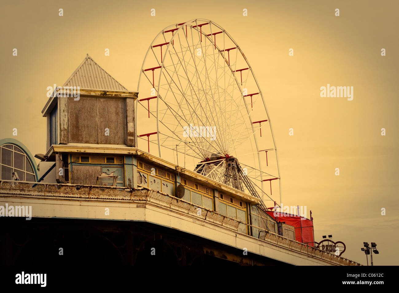 View of the Blackpool pier Stock Photo - Alamy