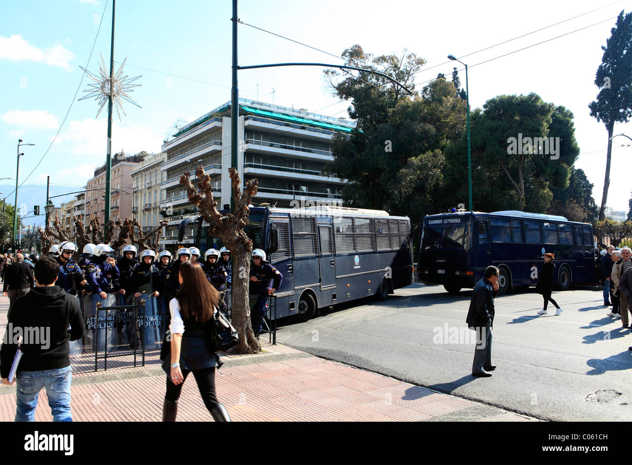 europe greece athens riot police during an anti government rally Stock ...