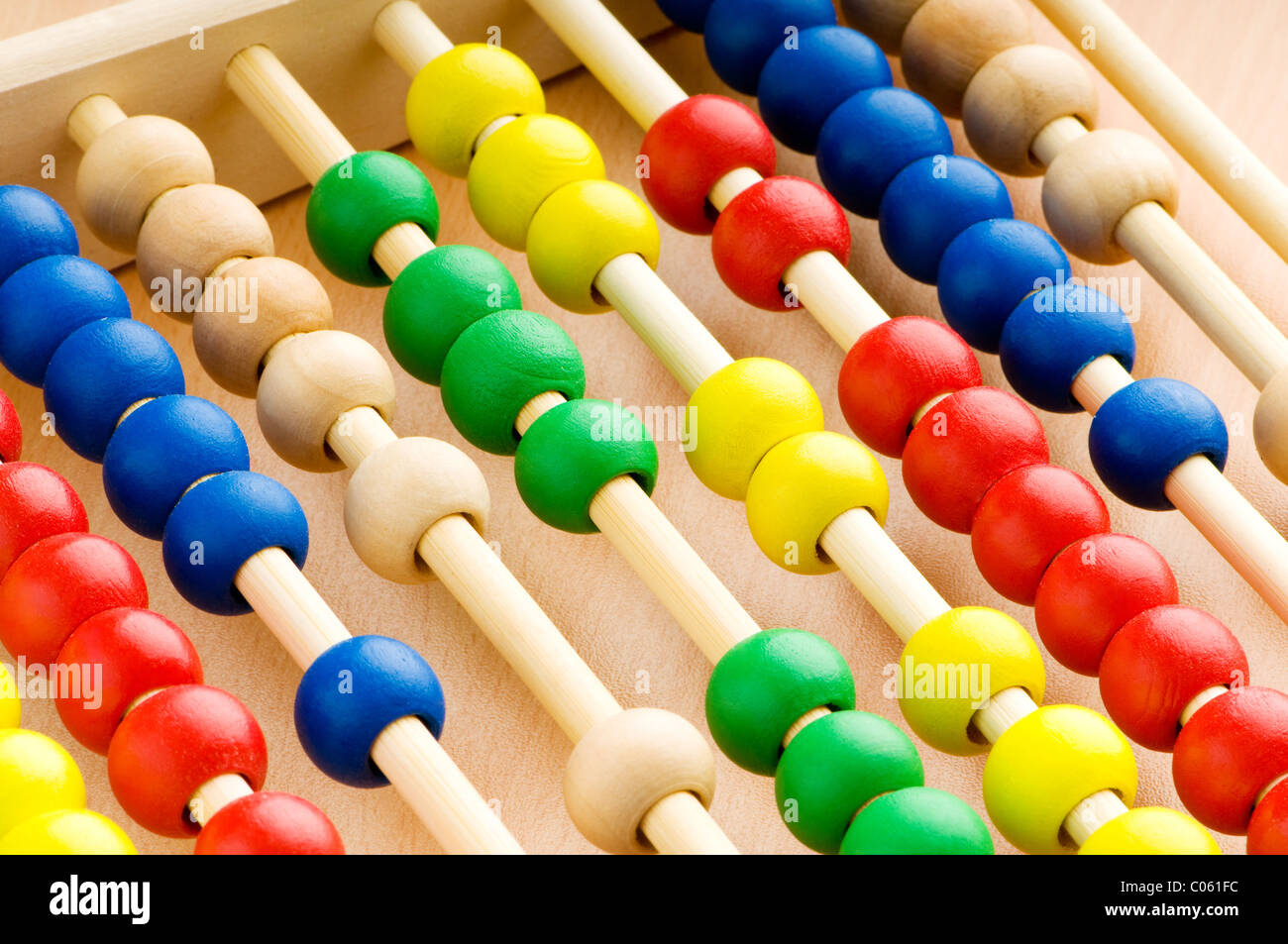 Education concept - Abacus with many colorful beads Stock Photo - Alamy