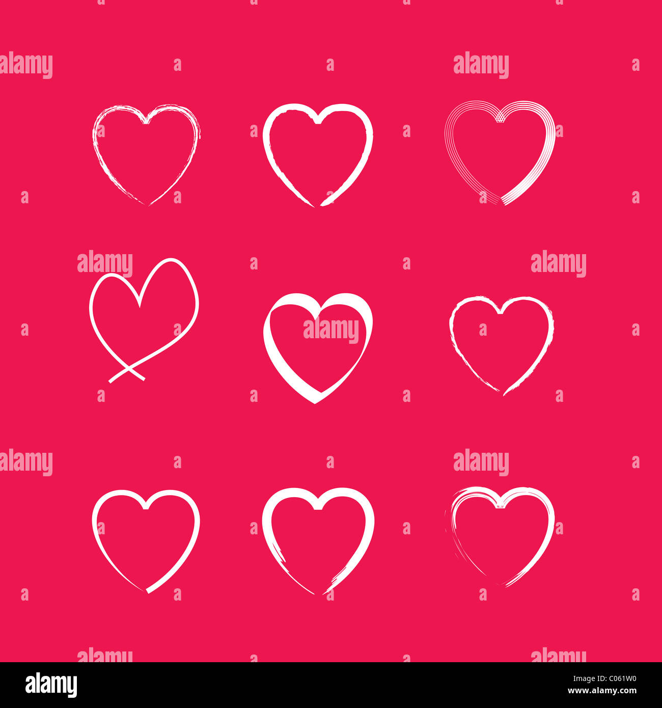 different styles of heart Stock Photo - Alamy