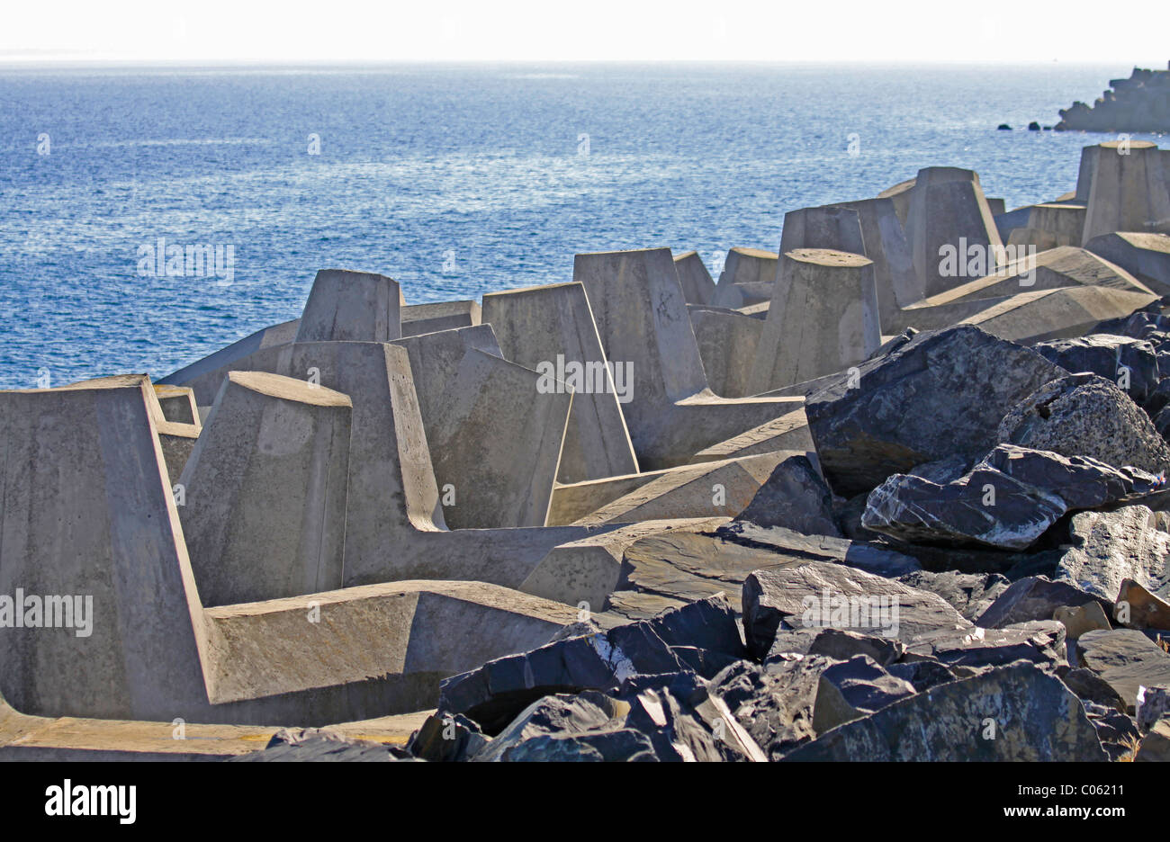 Dolosse, a South African invention consisting of interlocking concrete ...
