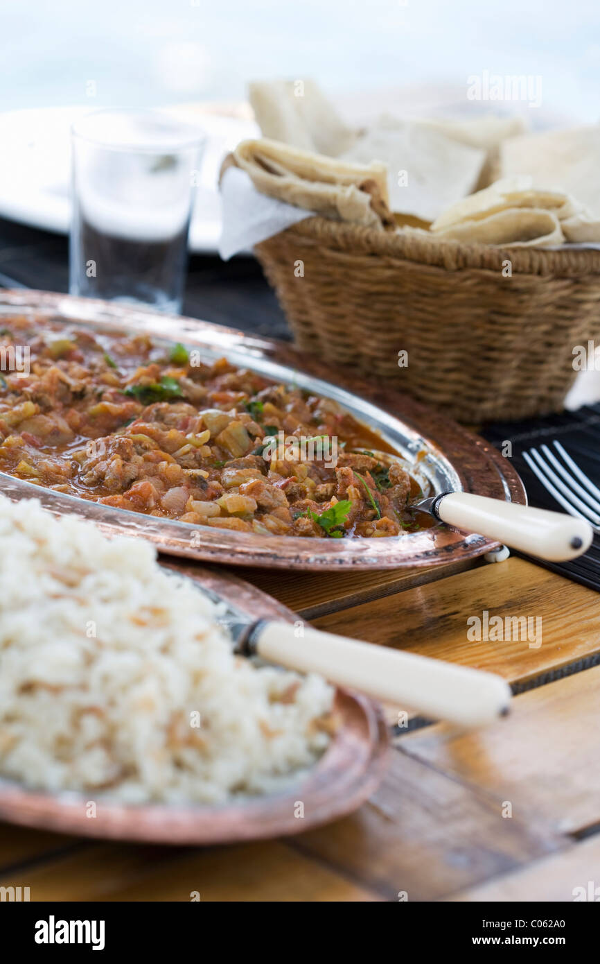 Turkish lunch with rice Stock Photo - Alamy