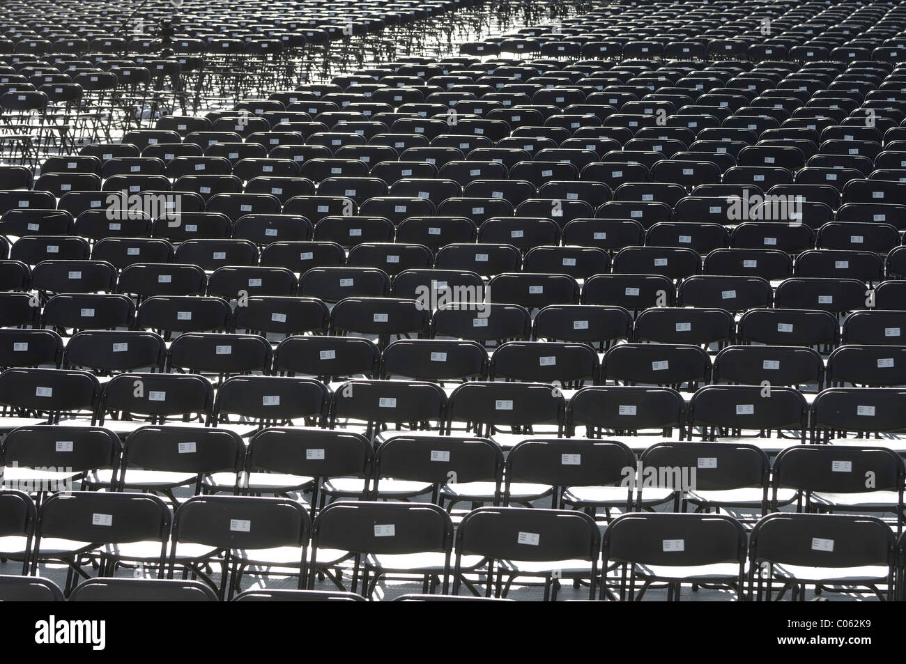 Rows of seats, open-air Stock Photo - Alamy