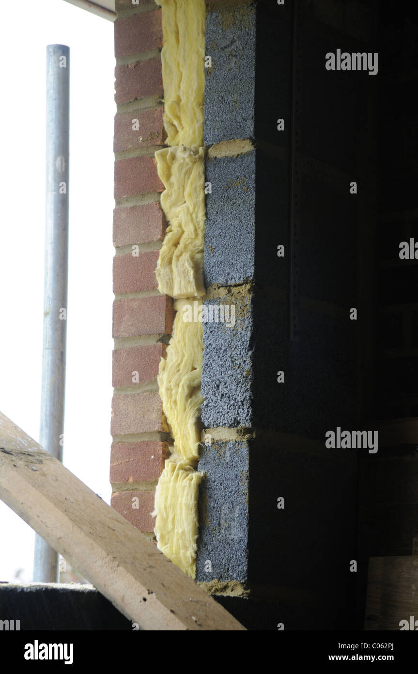 Cavity wall insulation of a house extension Stock Photo - Alamy