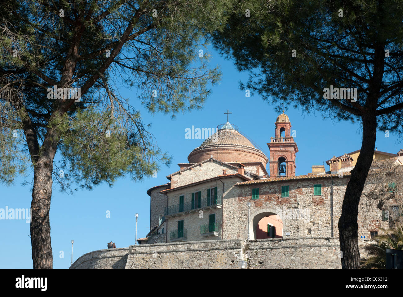 Castiglione del Lago on Trasimeno lakeside, the main entrance to the ...