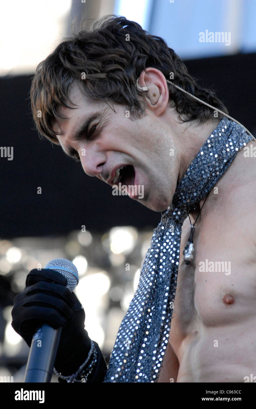 Perry Farrell from the band Satellite Party performing live at the KROQ ...