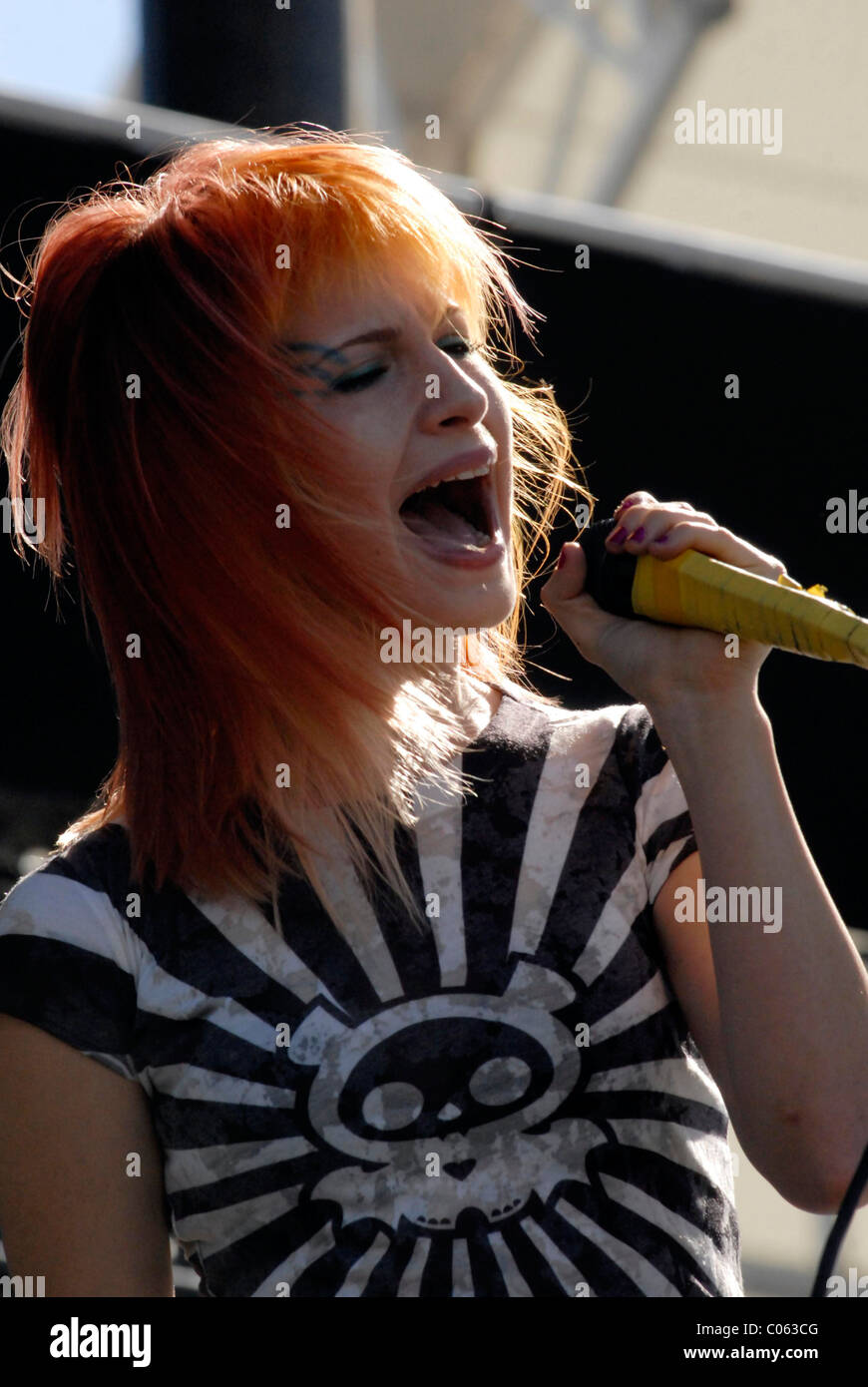 Hayley Williams from the band Paramore performing live at the KROQ LA ...