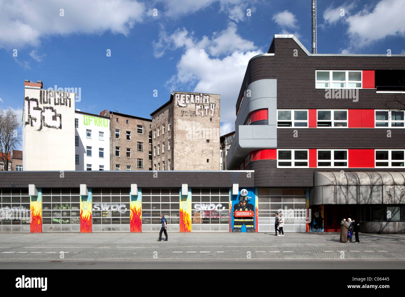 Kreuzberg Fire Station, Kreuzberg, Berlin, Germany, Europe Stock Photo ...