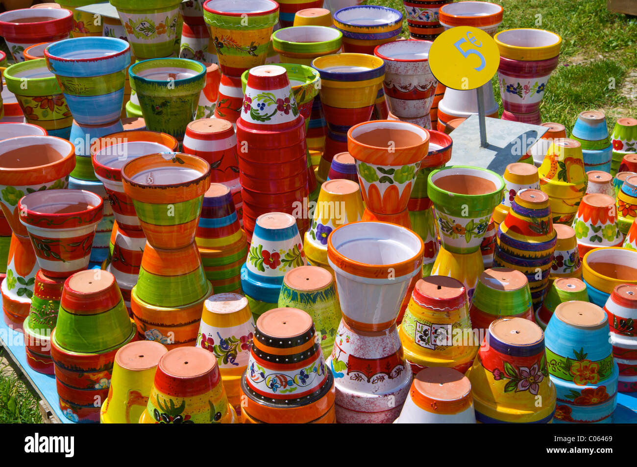 Ceramic pottery near Crestet, Provence, southern France, Europe Stock ...