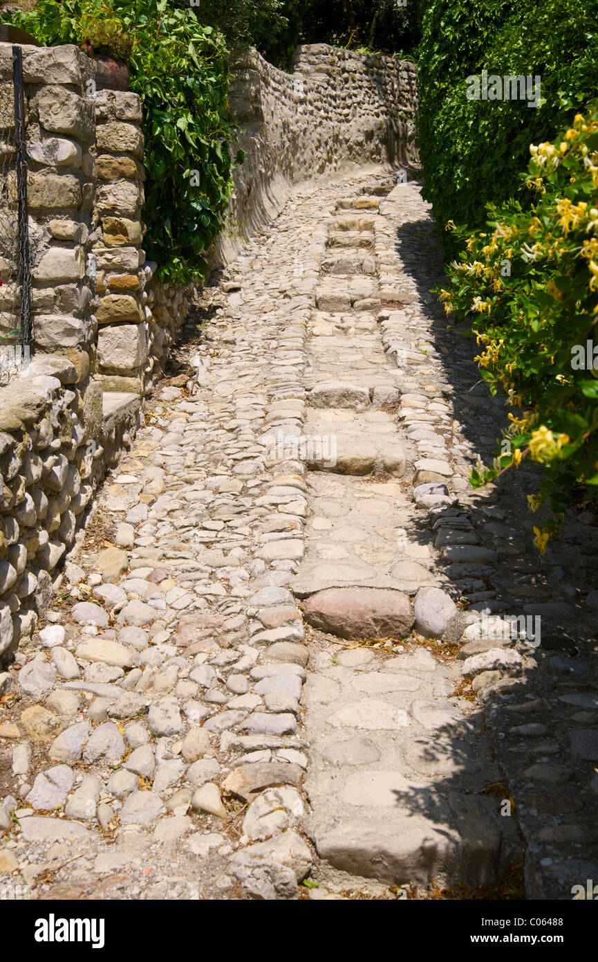 Ancient path in Rasteau, Provence, southern France, Europe Stock Photo ...