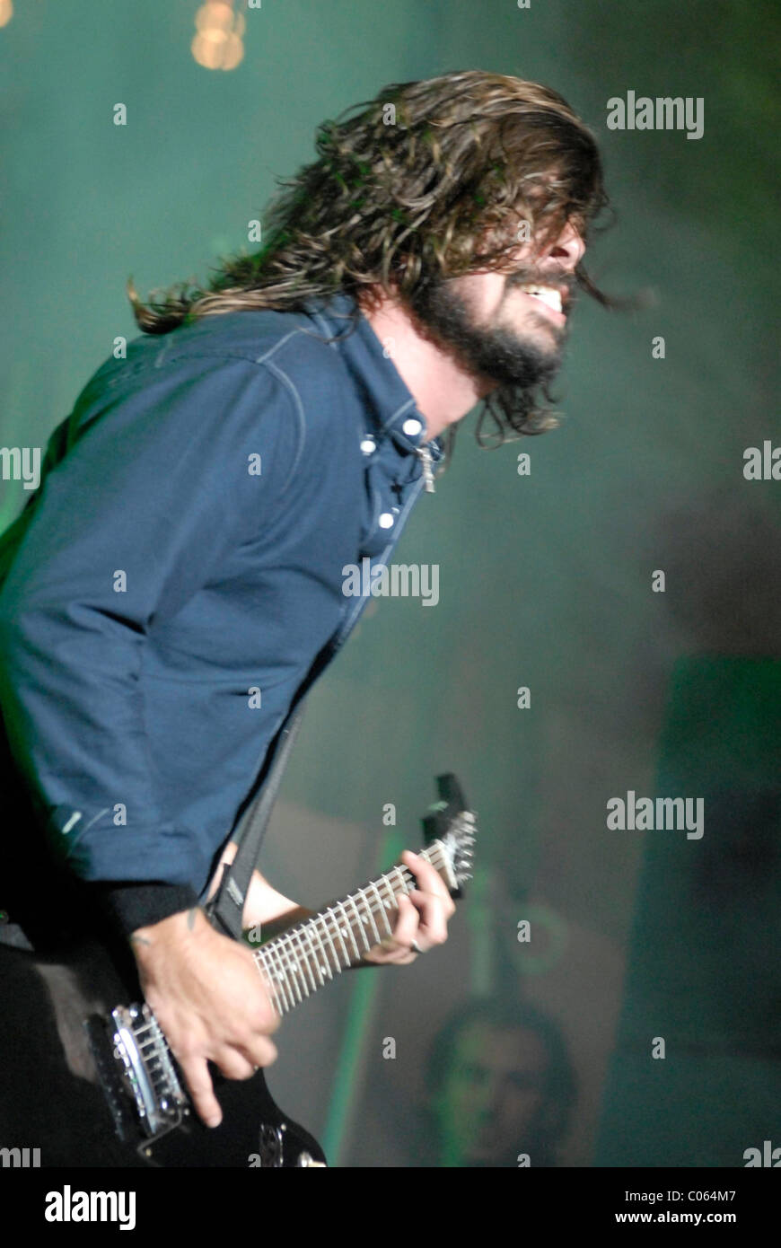 Dave Grohl of Foo Fighters performing live at the KROQ LA Invasion at ...