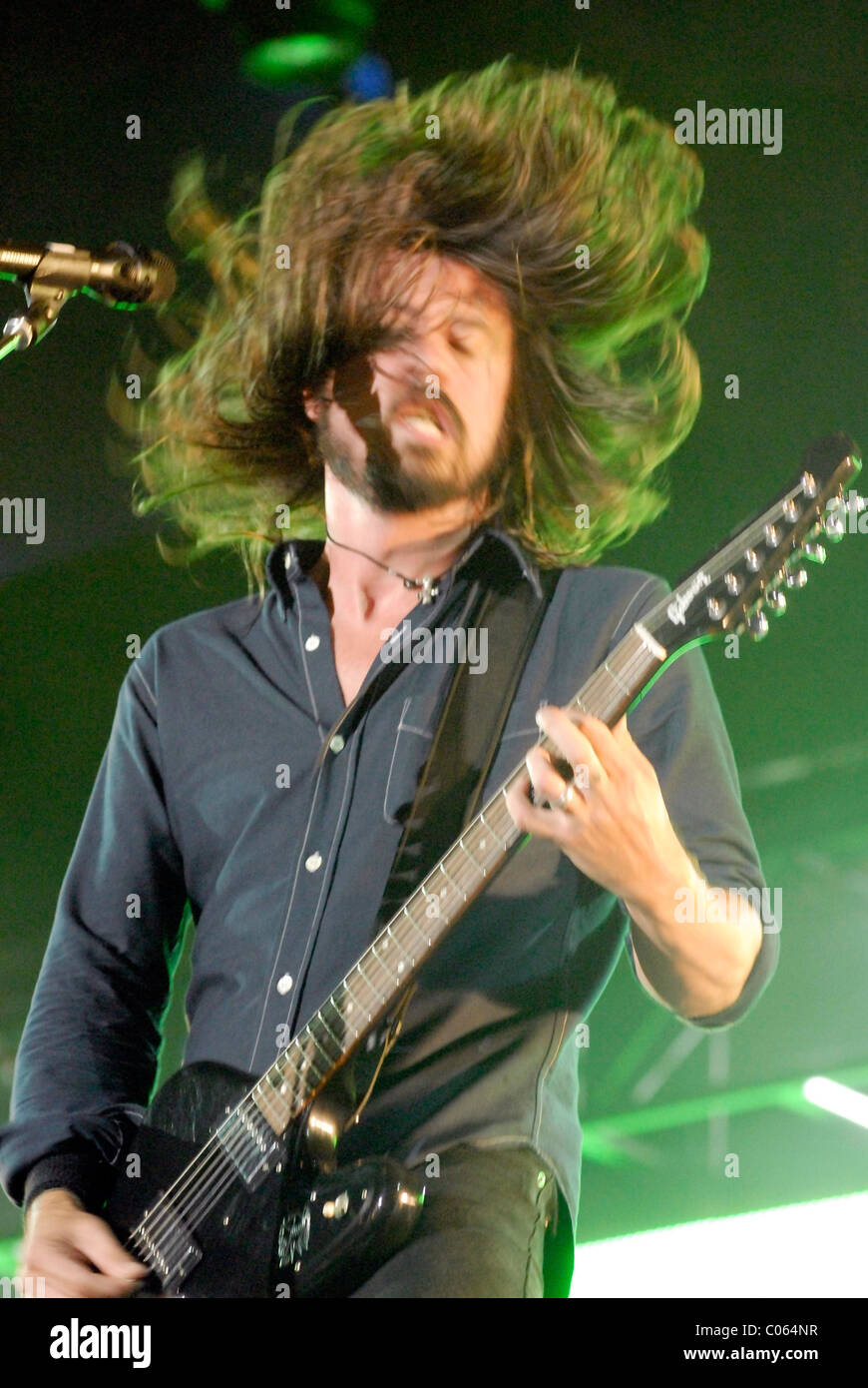Dave Grohl of Foo Fighters performing live at the KROQ LA Invasion at ...