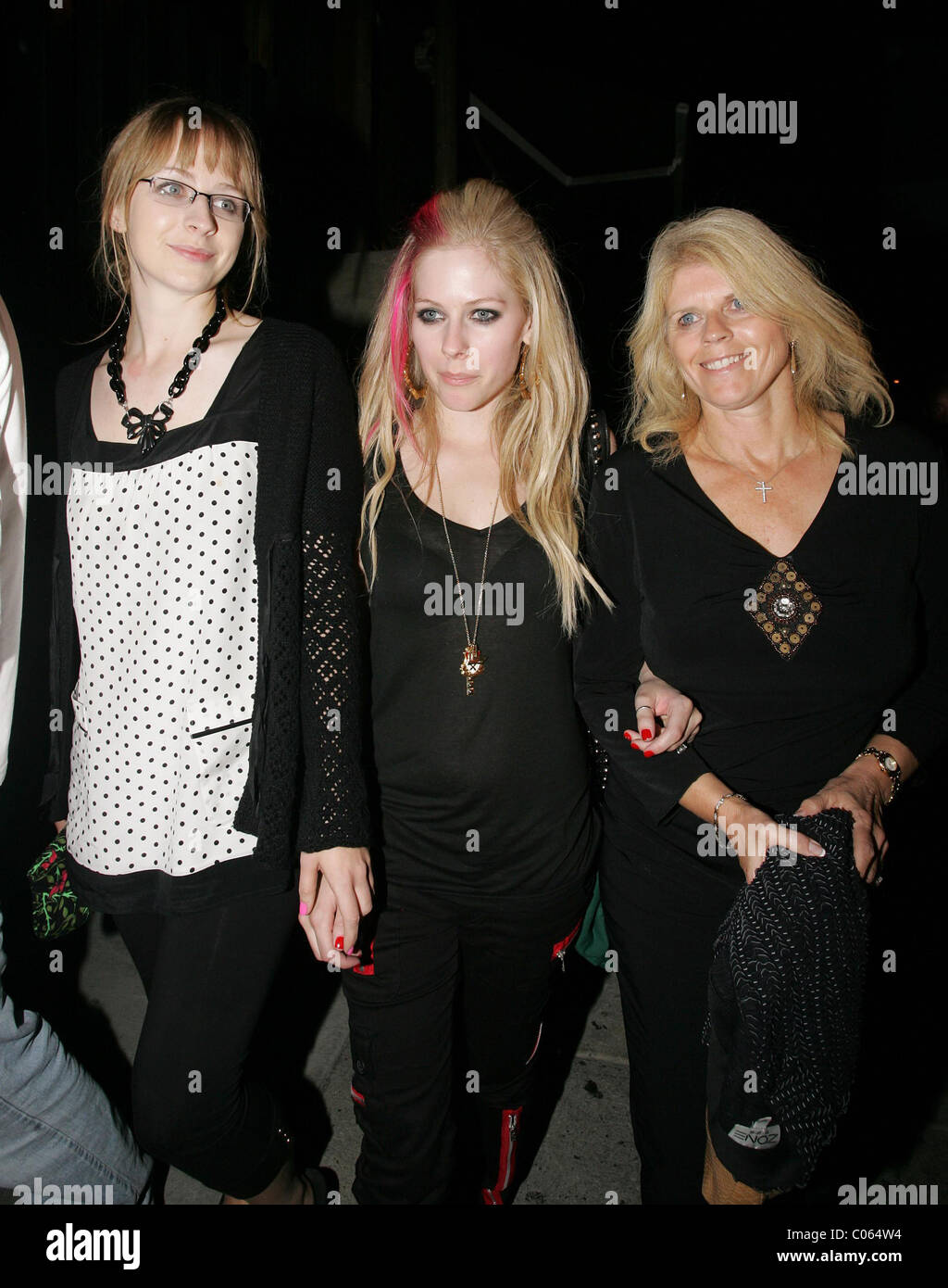 Avril Lavigne leaving the Koi restaurant with friends Los Angeles ...
